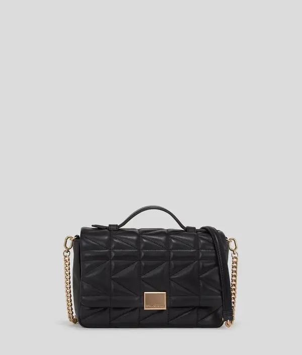 Karl Lagerfeld K/kuilt Crossbody Top Handle Bag - Black