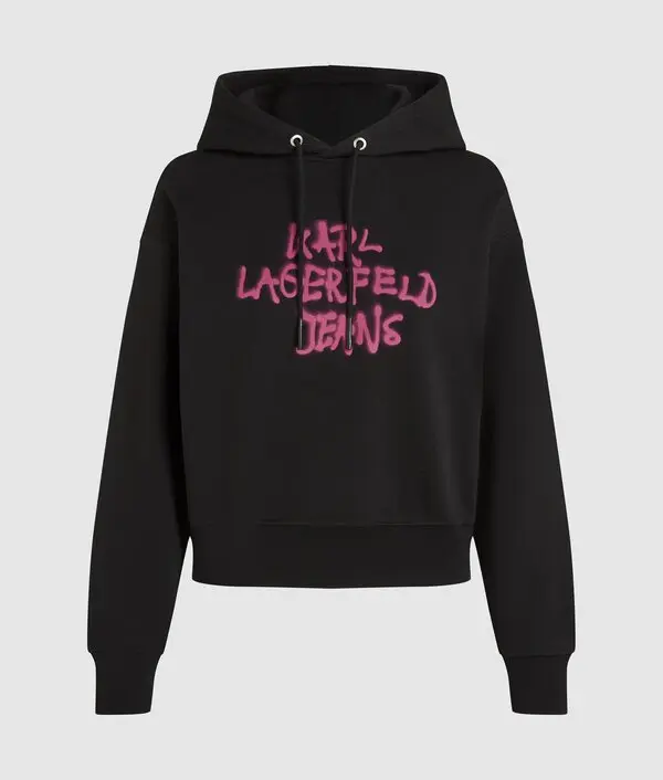 KL JEANS Jeans Graffiti Logo Cropped Hoodie