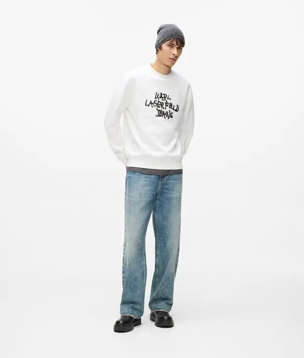 KL JEANS Jeans Organic Cotton Graffiti Logo Sweatshirt
