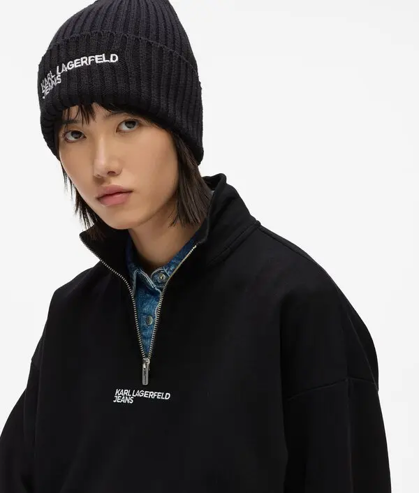KL JEANS Jeans Half-zip Cropped Sweatshirt