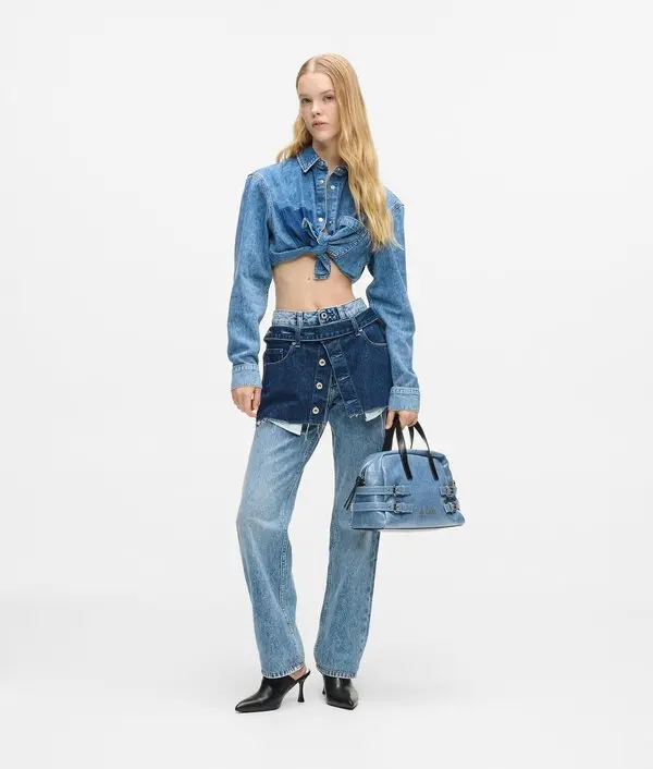 KL JEANS Layered High-rise Straight Jeans