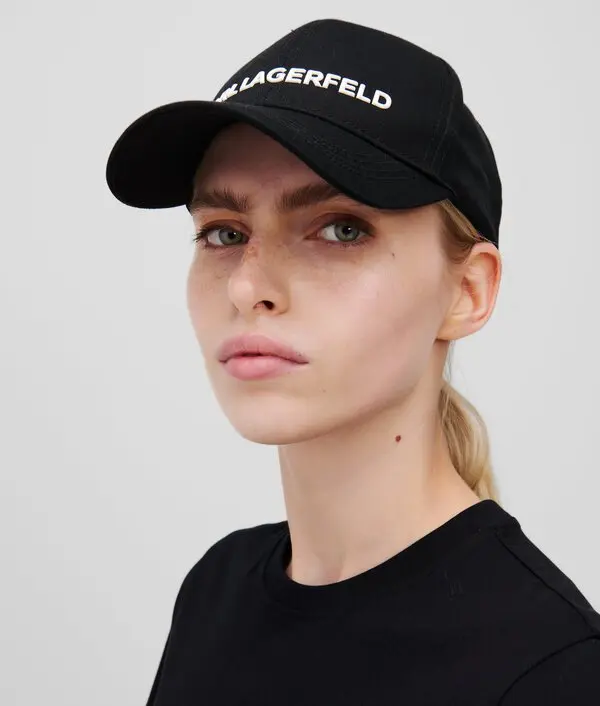 Karl Lagerfeld Embroidered Logo Baseball Cap - Black
