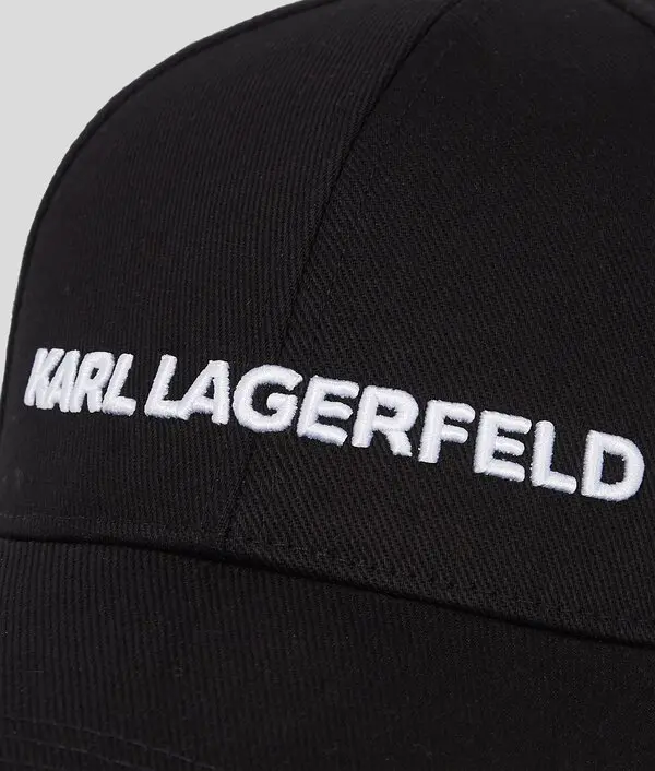 Karl Lagerfeld Embroidered Logo Baseball Cap - Black