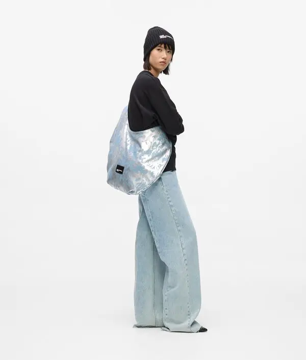 KL JEANS Large High-shine Denim Hobo Bag
