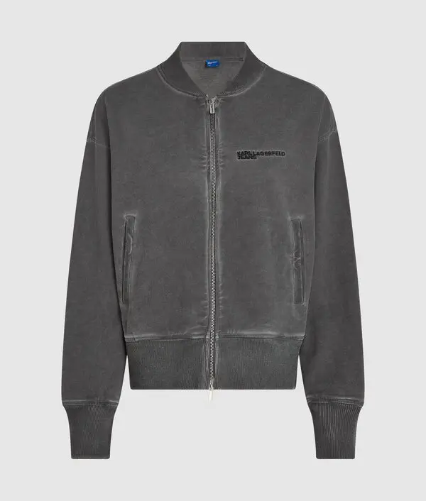KL JEANS Jeans Washed Zip-up Bomber Sweatshirt