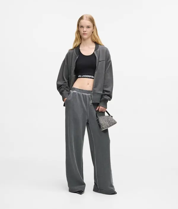KL JEANS Jeans Washed Zip-up Bomber Sweatshirt