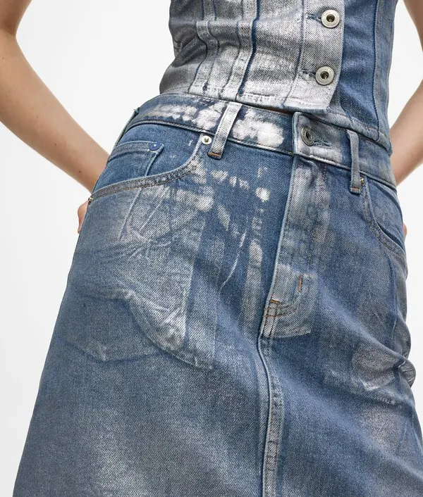 KL JEANS Jeans Coated Denim Mini Skirt