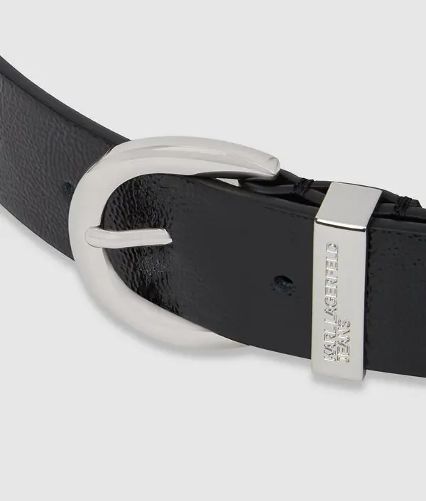 KL JEANS Jeans Round Buckle Leather Belt
