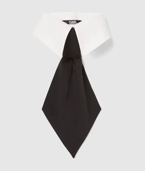 Karl Lagerfeld Decorative Collar And Tie - White/black
