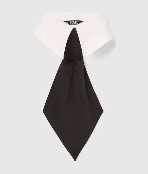 Karl Lagerfeld Decorative Collar And Tie - White/black