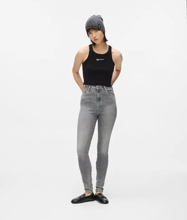 KL JEANS Jeans High-rise Skinny Jeans Denim - Light Grey