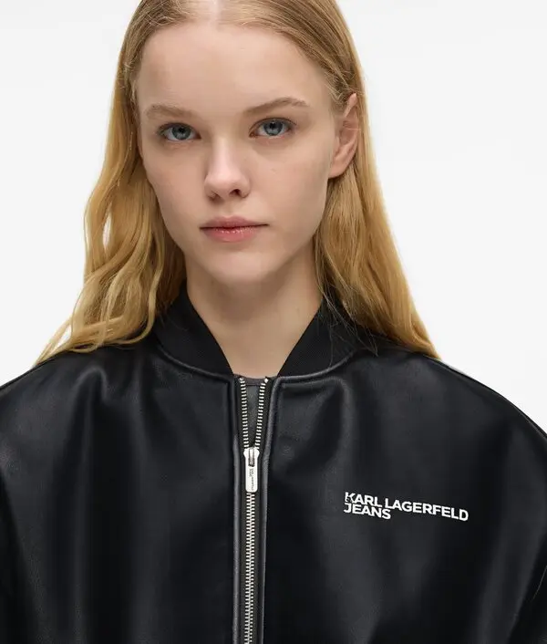 KL JEANS Jeans Faux Leather Bomber Jacket
