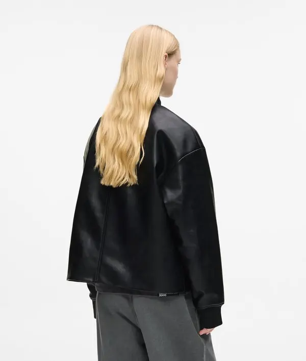 KL JEANS Jeans Faux Leather Bomber Jacket
