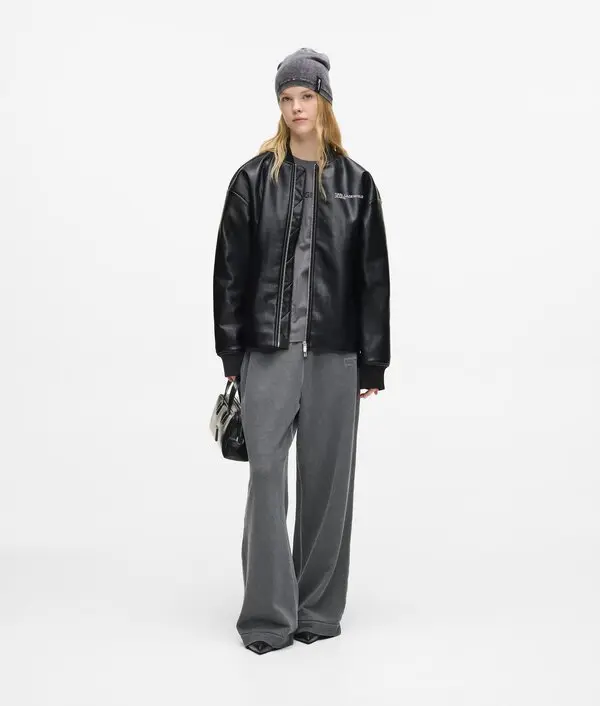 KL JEANS Jeans Faux Leather Bomber Jacket