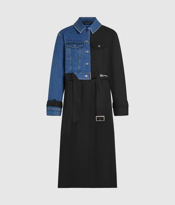KL JEANS Paneled Trench Coat