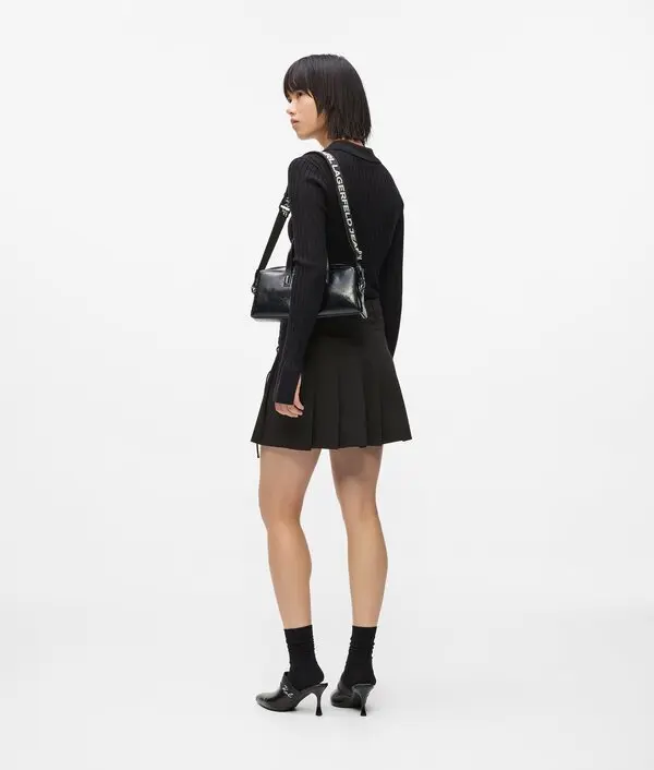 KL JEANS Pleated Mini Skirt With Tie Detail