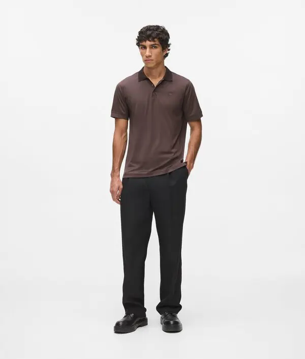 Karl Lagerfeld Square Snap Button Polo Shirt