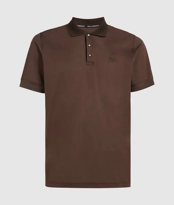 Karl Lagerfeld Square Snap Button Polo Shirt