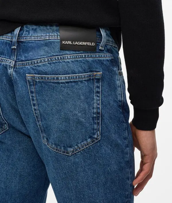 Karl Lagerfeld Tapered Jeans In Blue Denim