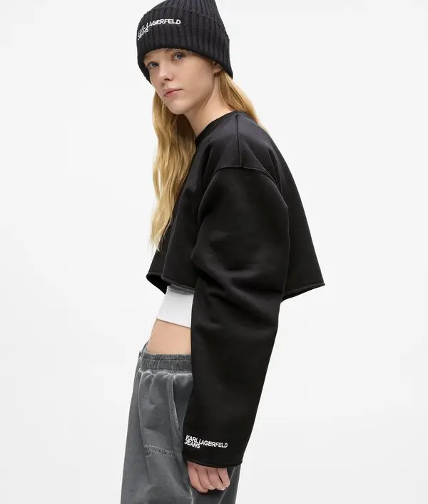 KL JEANS Jeans Layered Cropped Sweatshirt With Fitted Tank