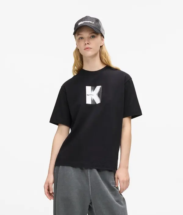 KL JEANS Jeans "k Artwork" Cotton T-shirt - Black