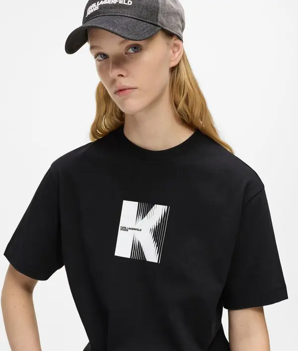 KL JEANS Jeans "k Artwork" Cotton T-shirt - Black