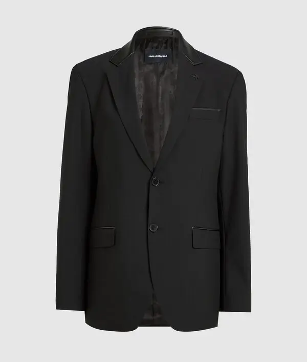 Karl Lagerfeld Faux-leather Detail Blazer