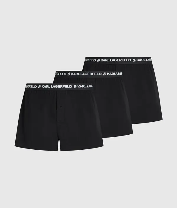 Karl Lagerfeld Jersey Boxer Shorts – 3-pack - Black