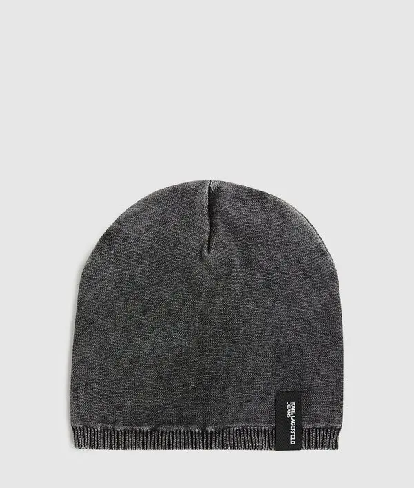 KL JEANS Jeans Washed Logo Patch Beanie