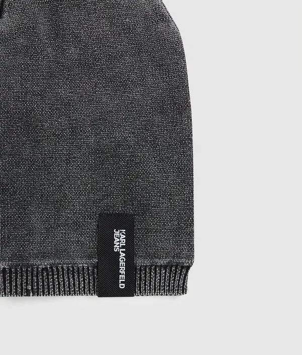 KL JEANS Jeans Washed Logo Patch Beanie