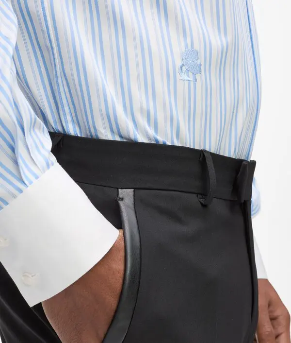 Karl Lagerfeld Contrast Collar Striped Shirt