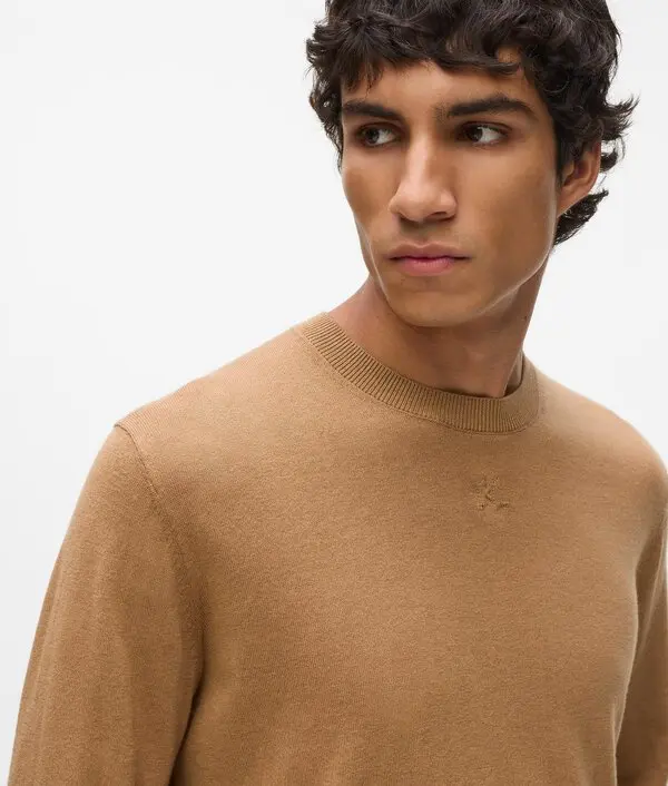 Karl Lagerfeld Crewneck Knitted Sweater - Camel