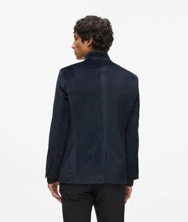 Karl Lagerfeld Velvet High-stand Collar Jacket