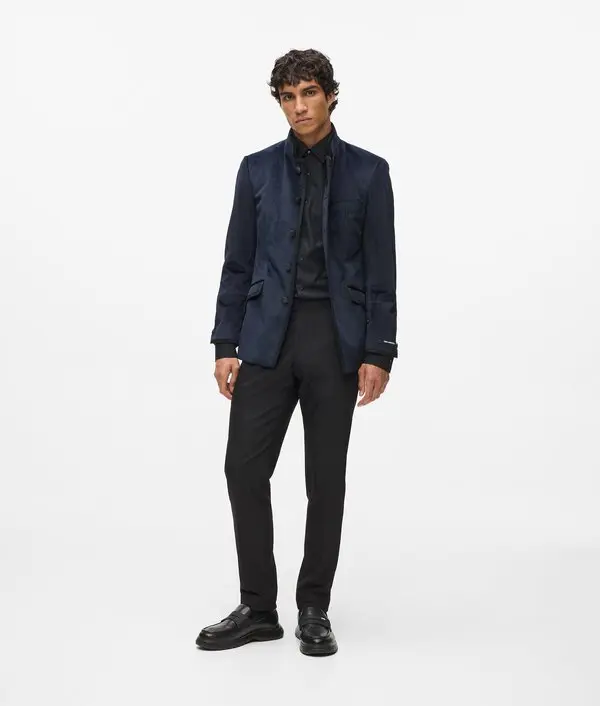 Karl Lagerfeld Velvet High-stand Collar Jacket