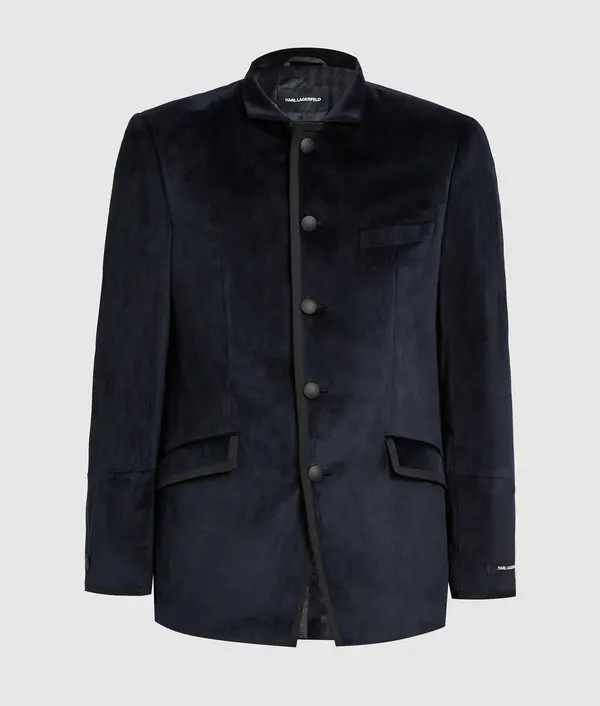 Karl Lagerfeld Velvet High-stand Collar Jacket