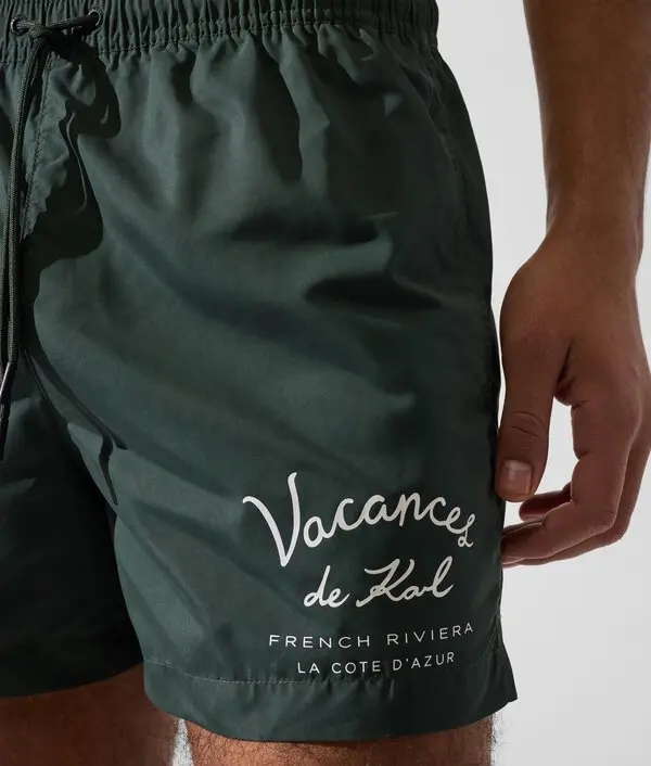 Karl Lagerfeld Vacances De Karl" Boardshorts - Deep Forest