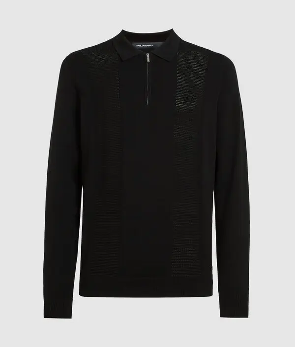 Karl Lagerfeld Zip-up Polo Shirt