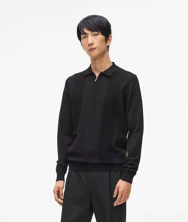 Karl Lagerfeld Zip-up Polo Shirt