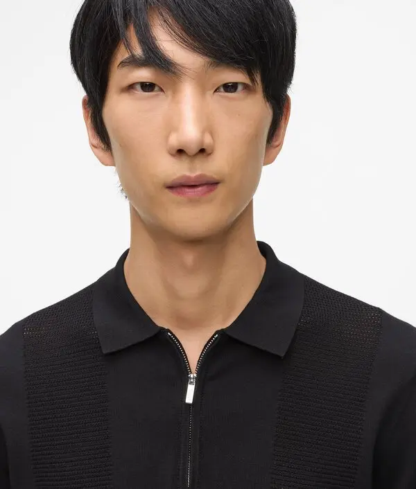Karl Lagerfeld Zip-up Polo Shirt