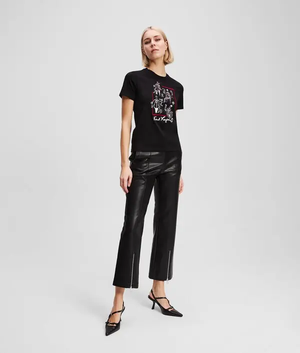 Karl Lagerfeld Organic Cotton T-shirt With Archive Graphic