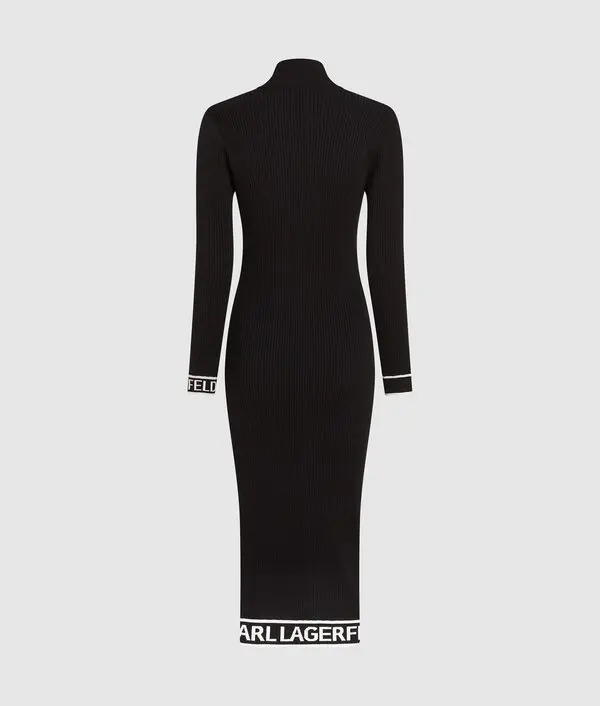 Karl Lagerfeld Logo Knit Maxi Dress
