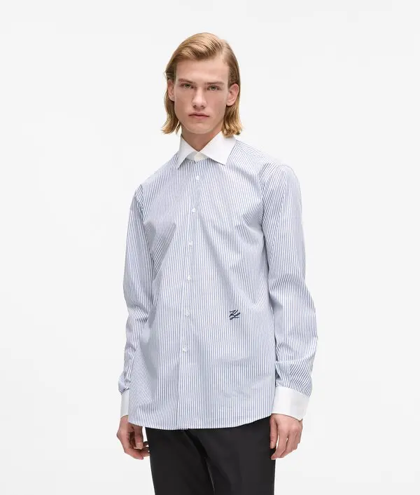 Karl Lagerfeld Striped Shirt - White/blue