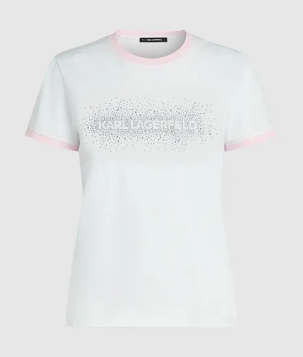 Karl Lagerfeld Rhinestone Logo T-shirt