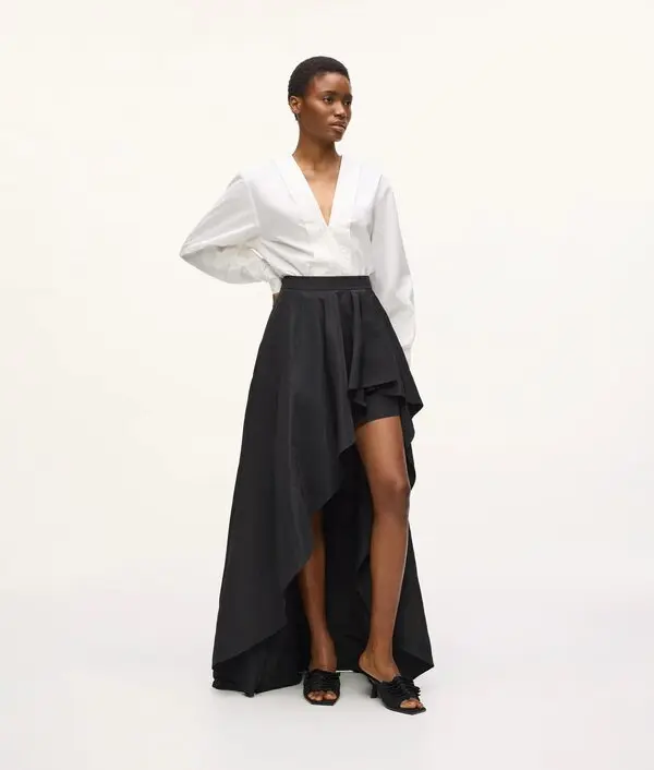 Karl Lagerfeld Structured Ruffle Skirt - Black