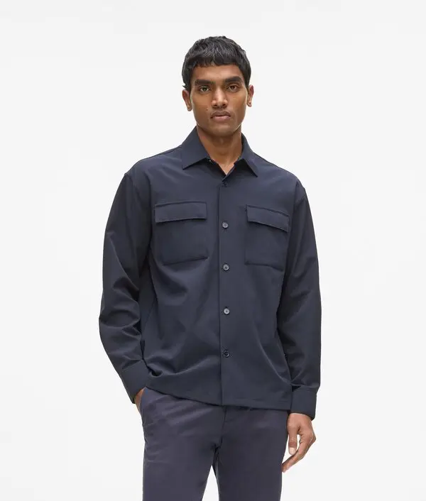 Karl Lagerfeld Patch Pocket Shirt - Night Blue