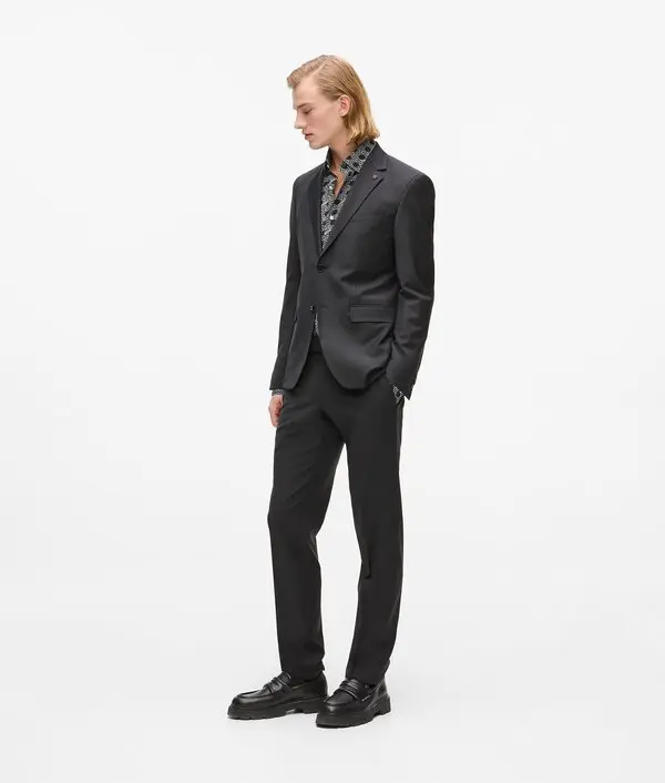 Karl Lagerfeld Slim-fit Wool-blend Stretch Pants
