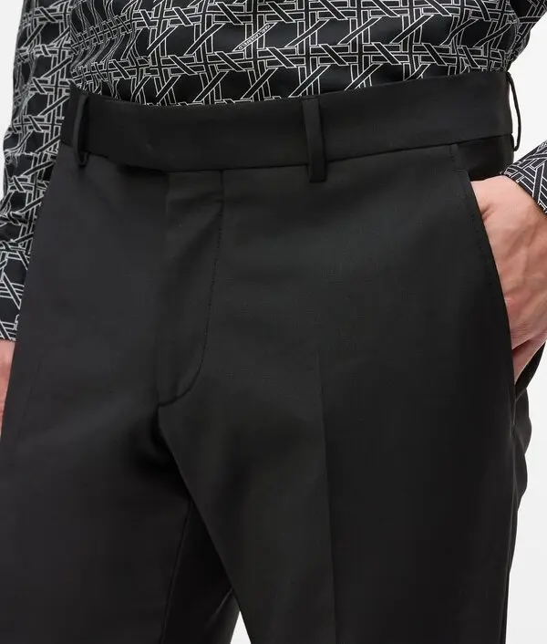 Karl Lagerfeld Slim-fit Wool-blend Stretch Pants