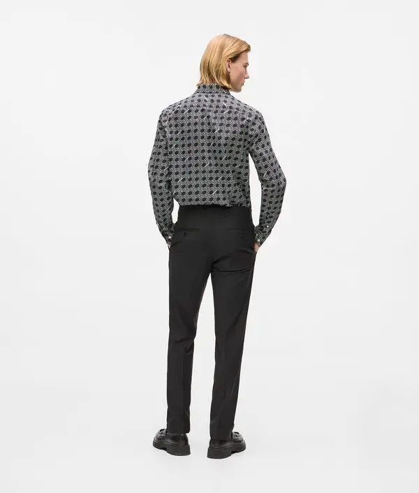 Karl Lagerfeld Slim-fit Wool-blend Stretch Pants