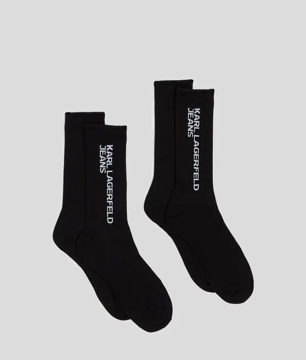 KL JEANS Jeans Logo Ribbed Socks 2-pack - Black