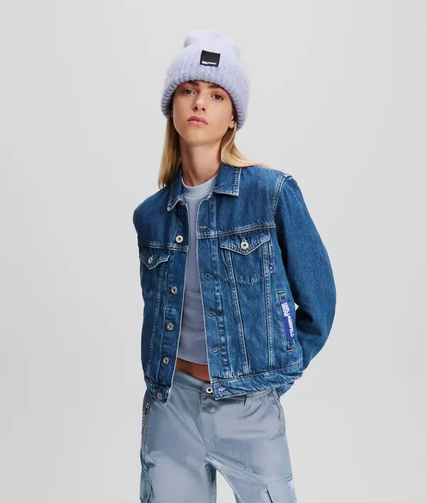 KL JEANS Jeans Regular Fit Organic Cotton Denim Jacket - Washed Mid Blue